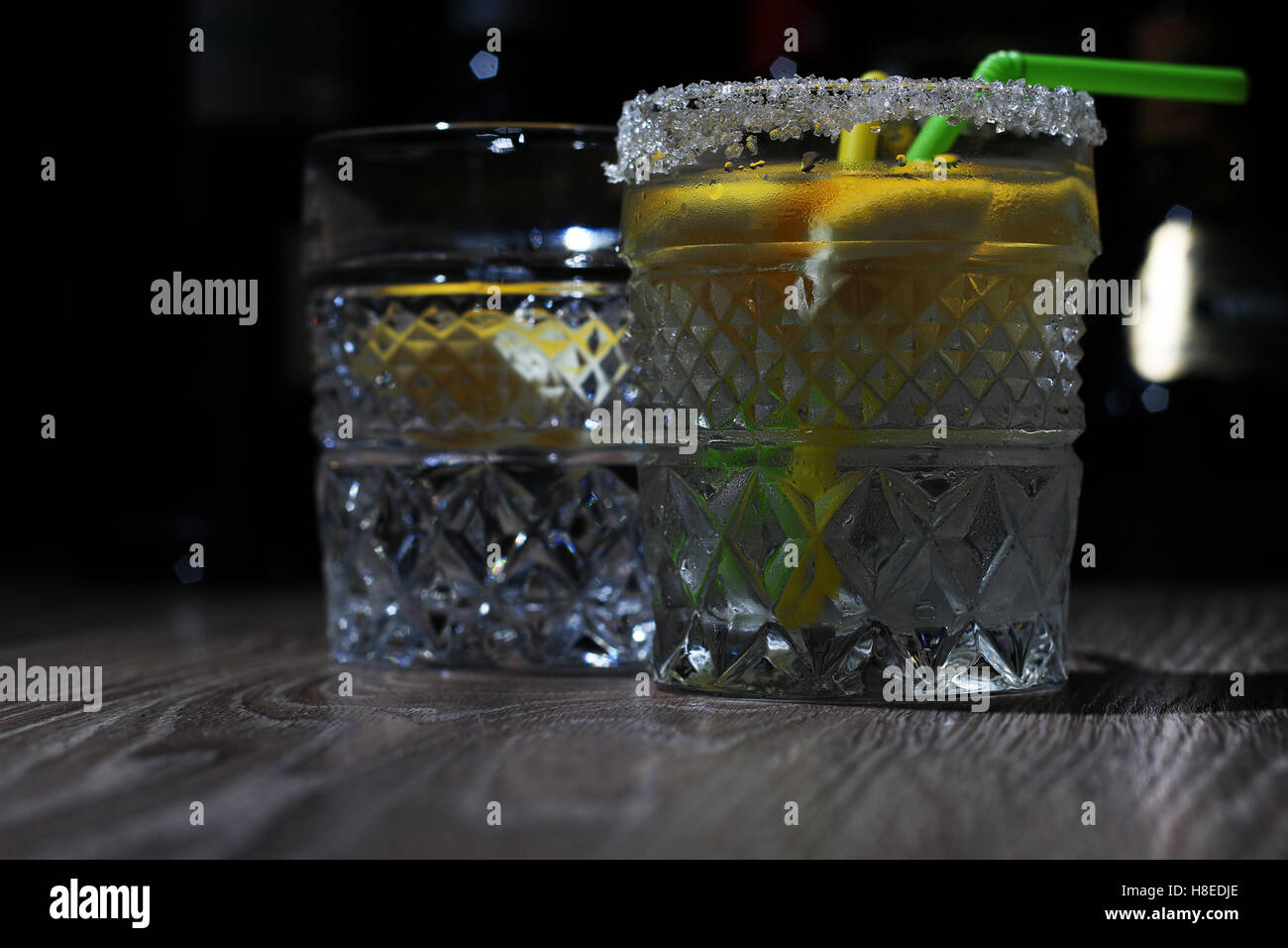 glass ice lemon Stock Photo - Alamy