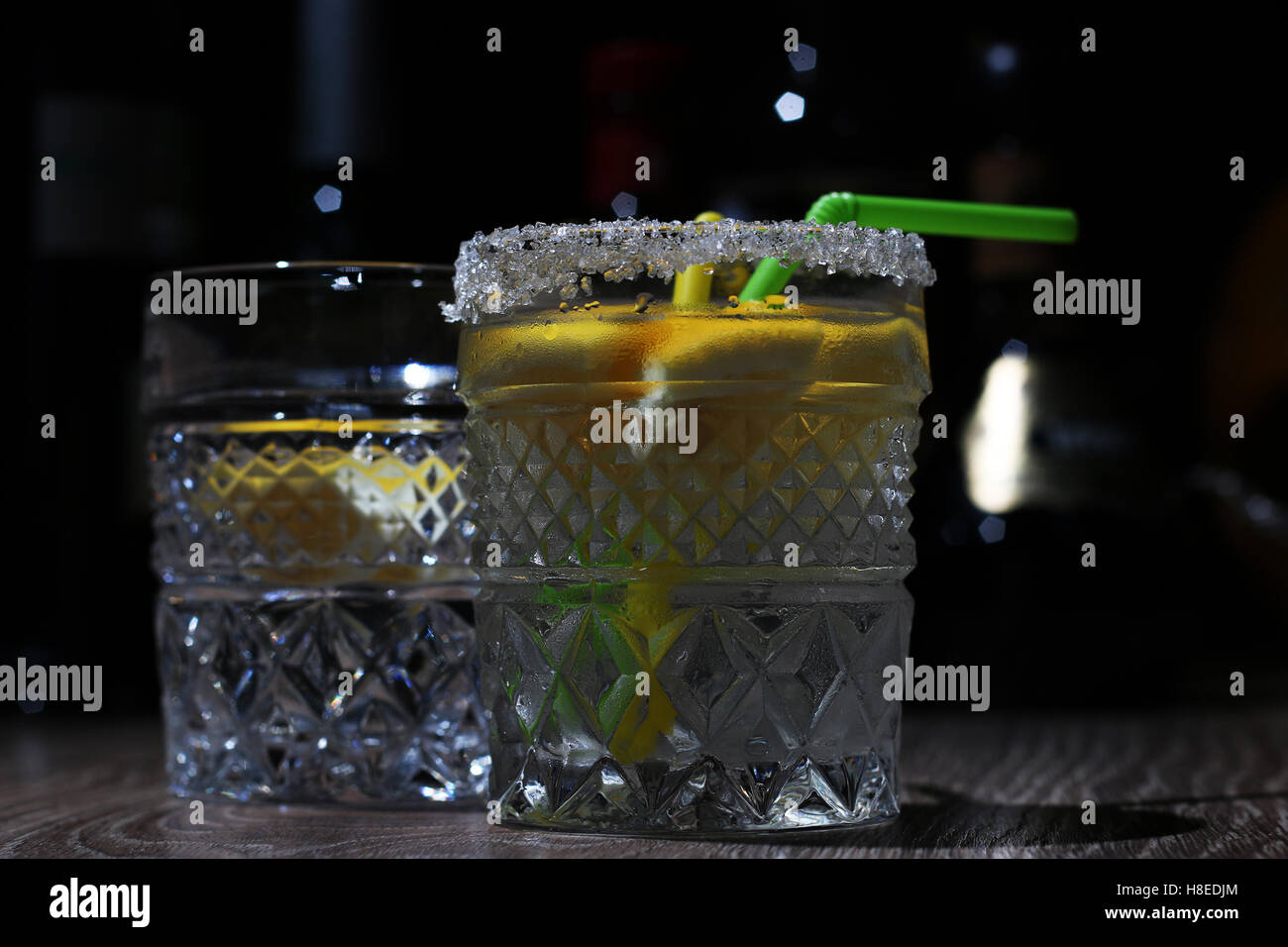 glass ice lemon Stock Photo - Alamy