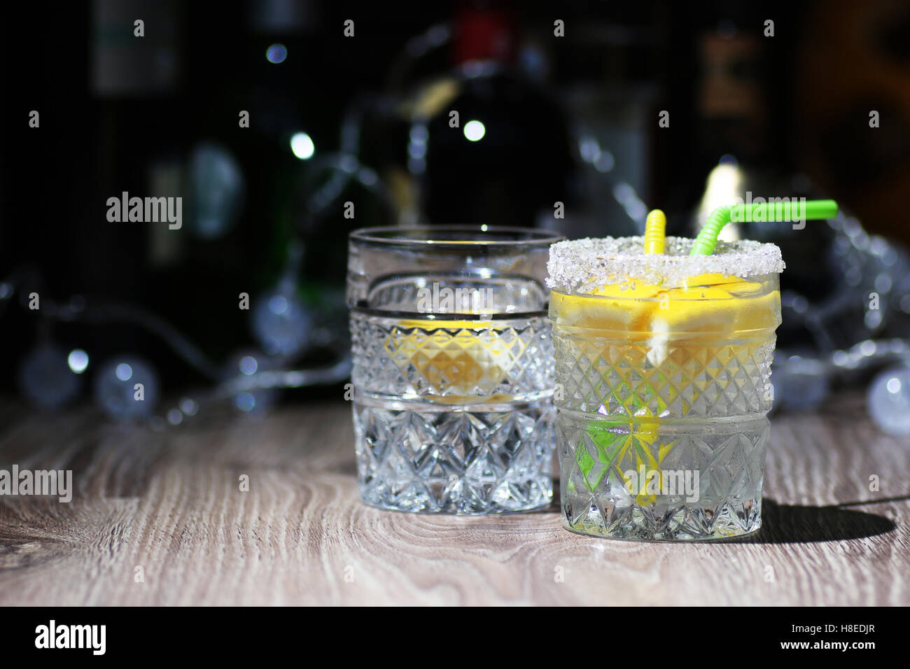 glass ice lemon Stock Photo - Alamy