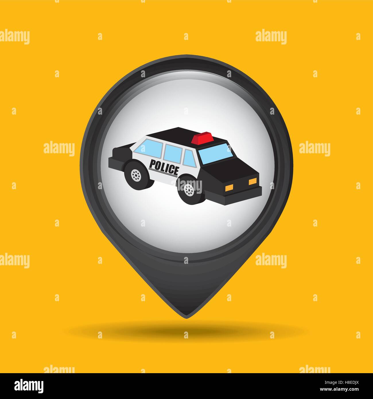 police car icon design vector illustration eps 10 Stock Vector Image ...
