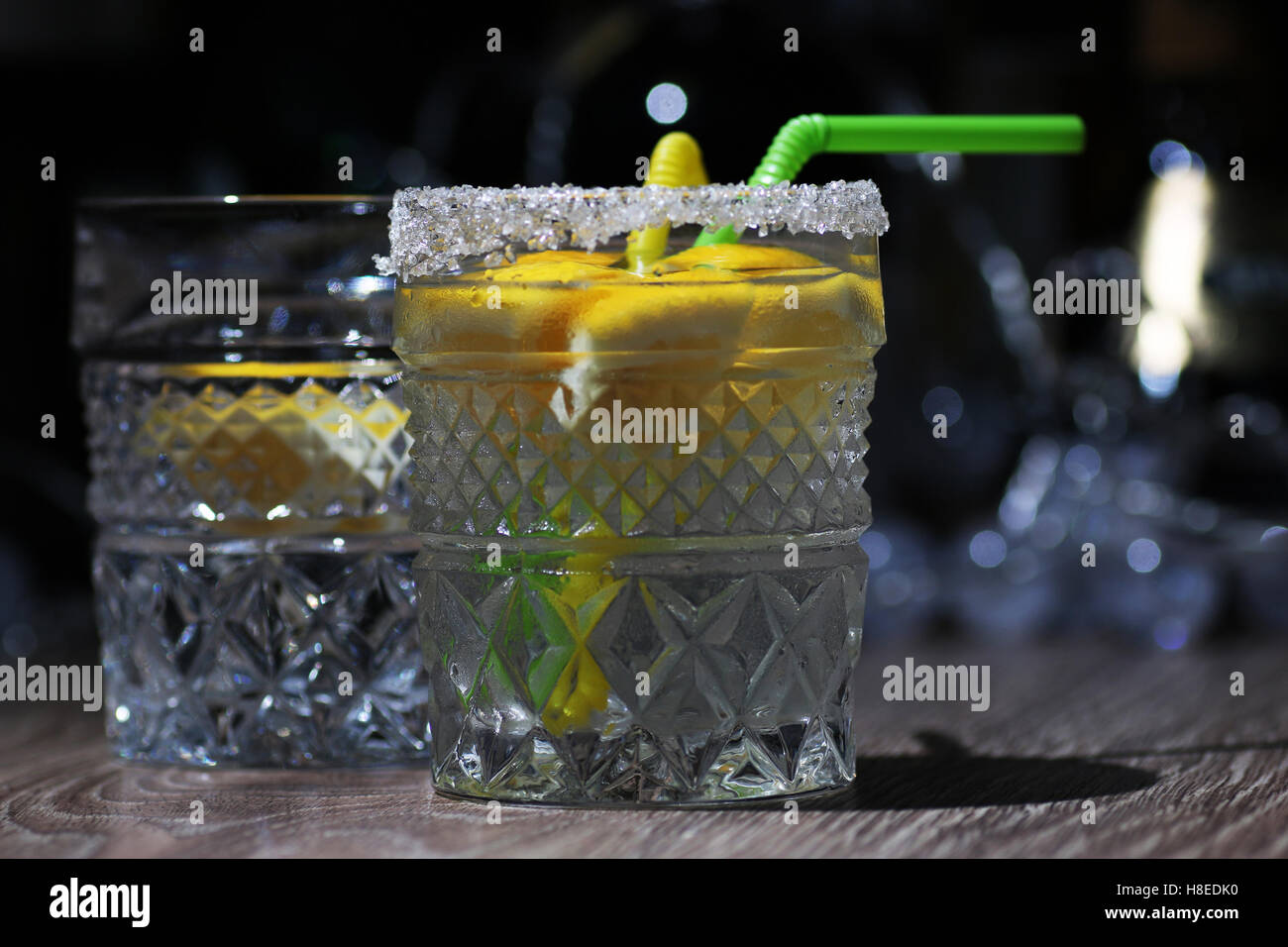glass ice lemon Stock Photo - Alamy