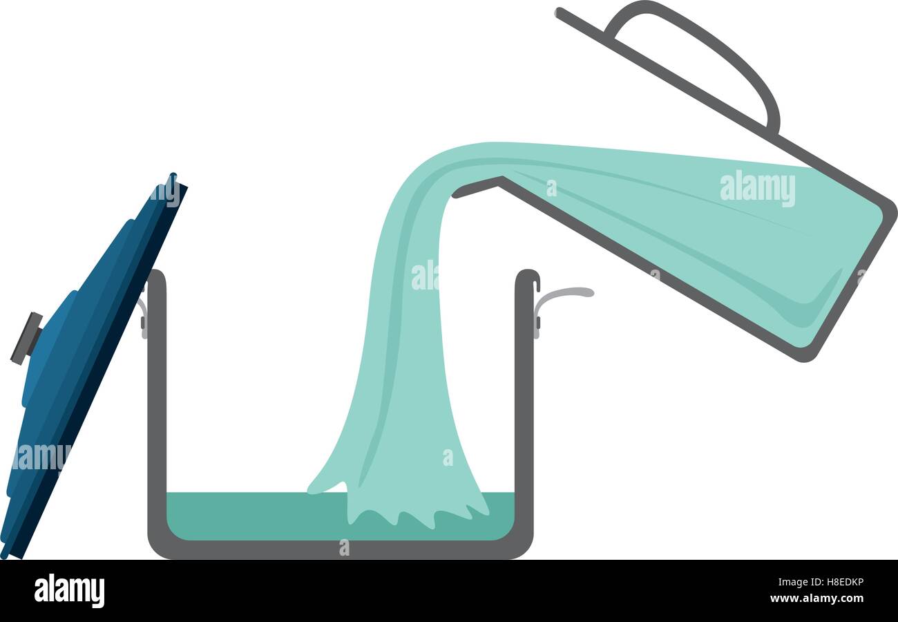 cooking in a kitchen pot with water over white background. vector ...