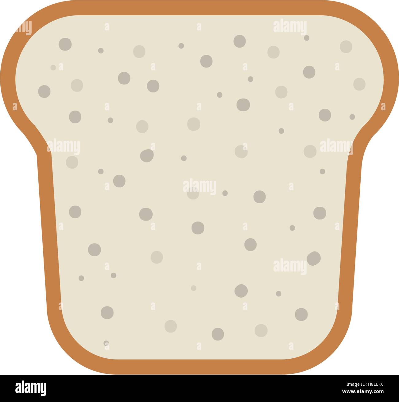 slice of loaf, bread product icon over white background. vector ...