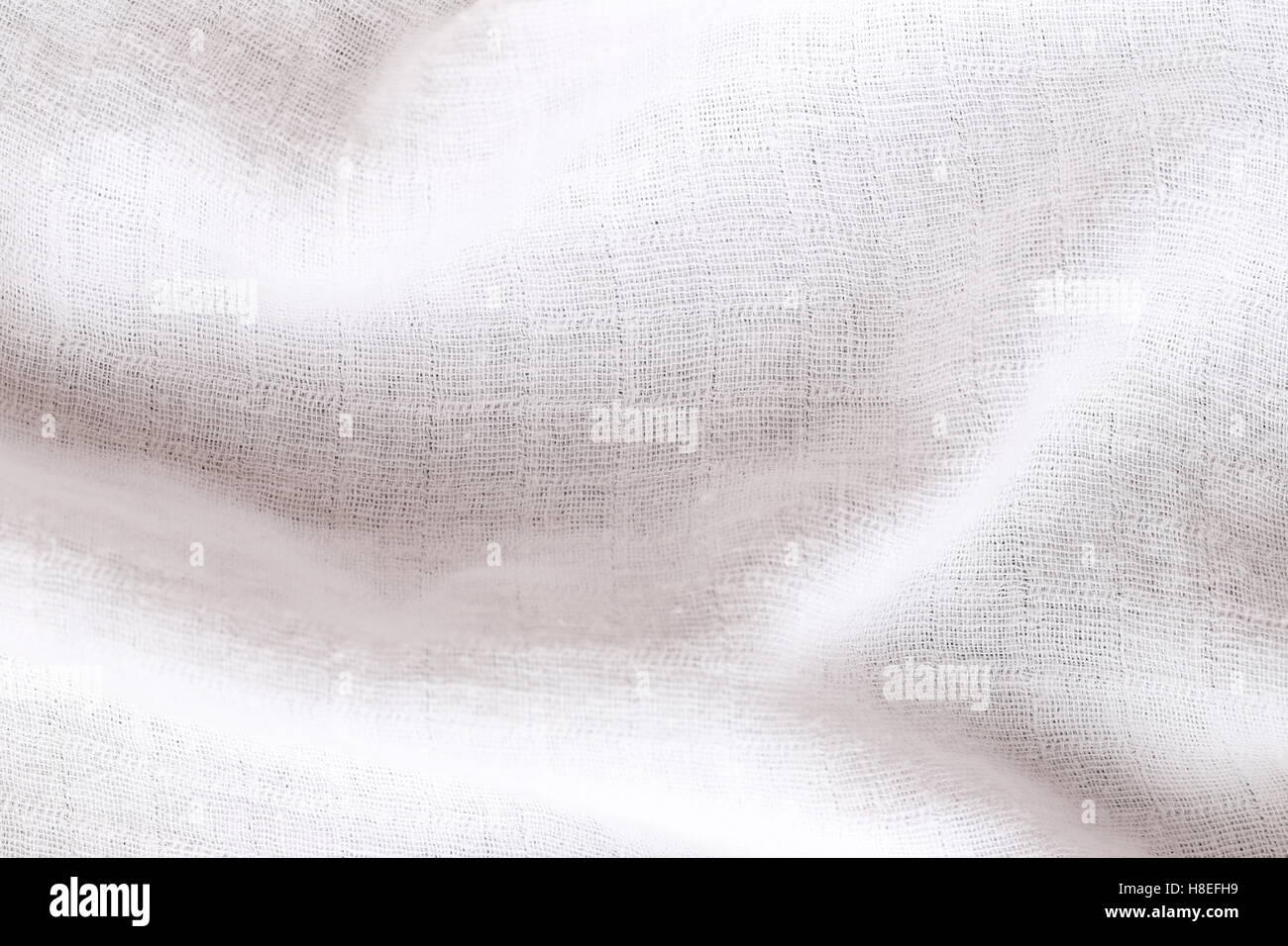 rippled white calico of surface fabric for the design background Stock ...