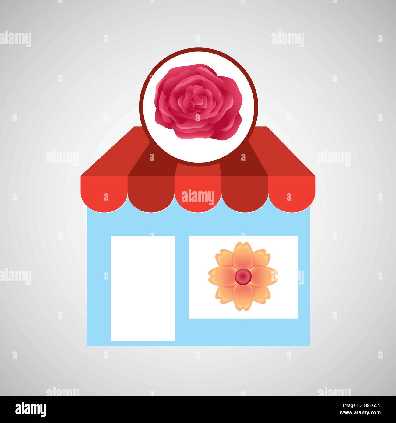 flower store shop concept cute rose vector illustration eps 10 Stock ...