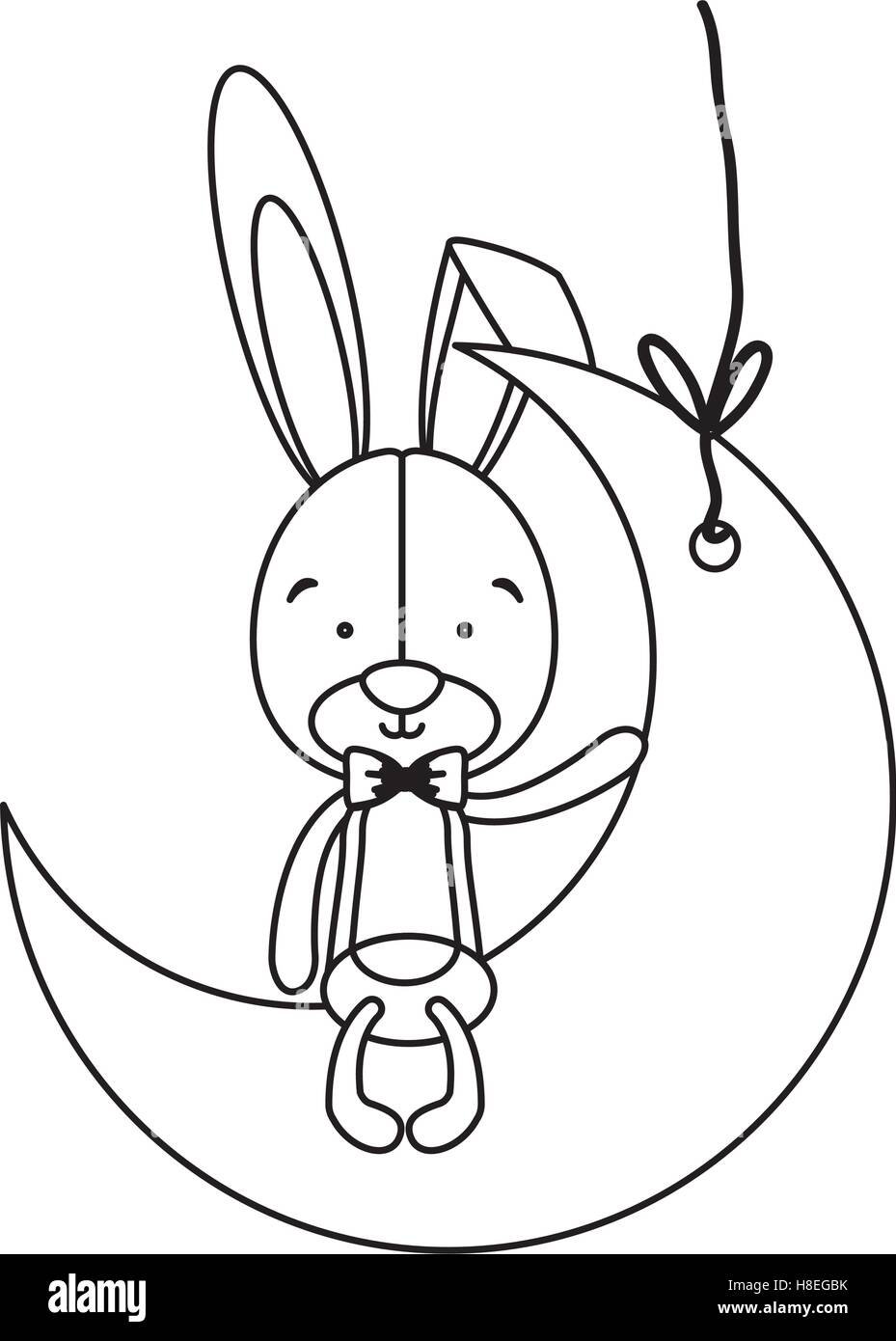 Rabbit shape moon hi-res stock photography and images - Alamy