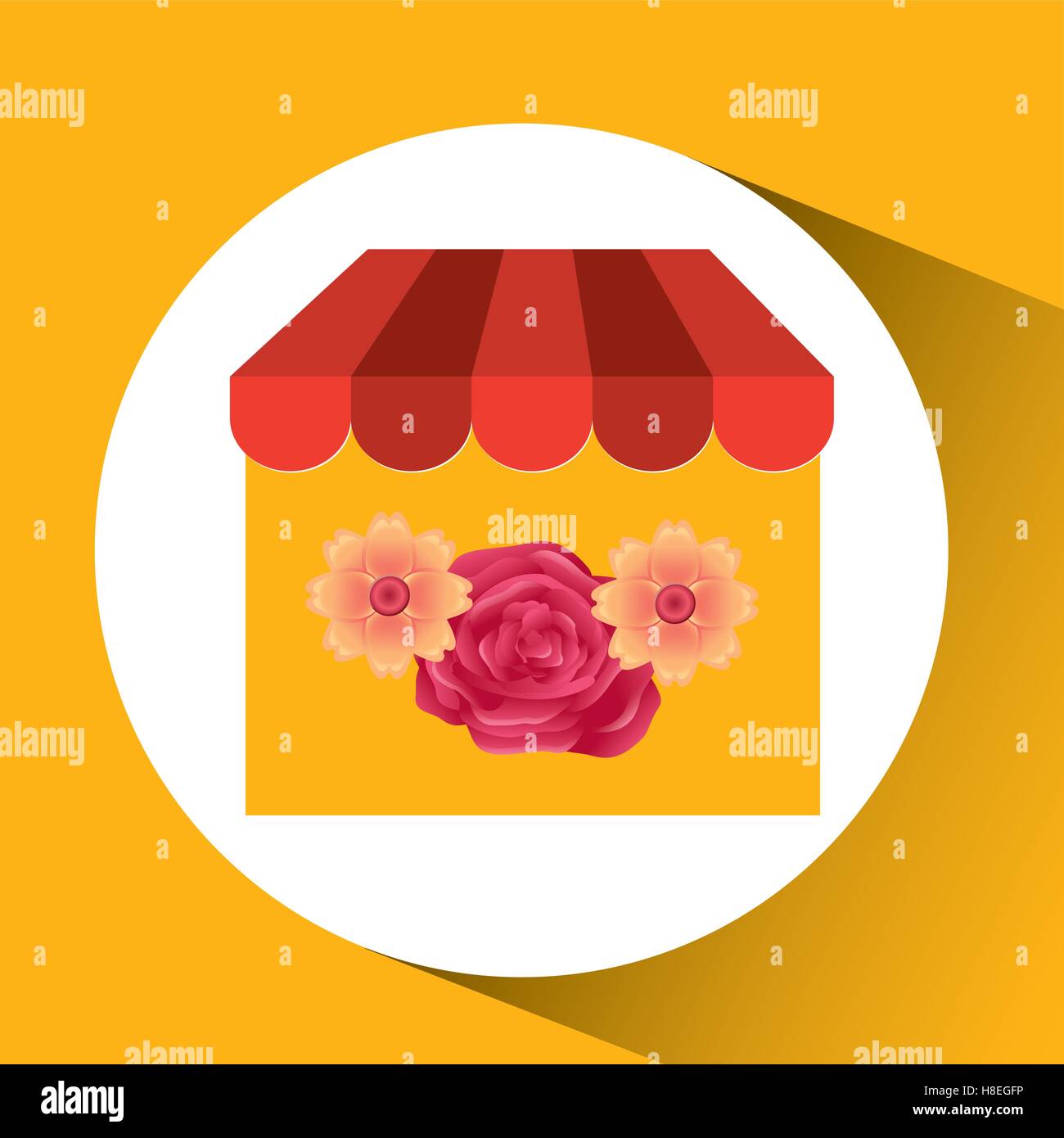 flower store shop concept cute rose vector illustration eps 10 Stock ...