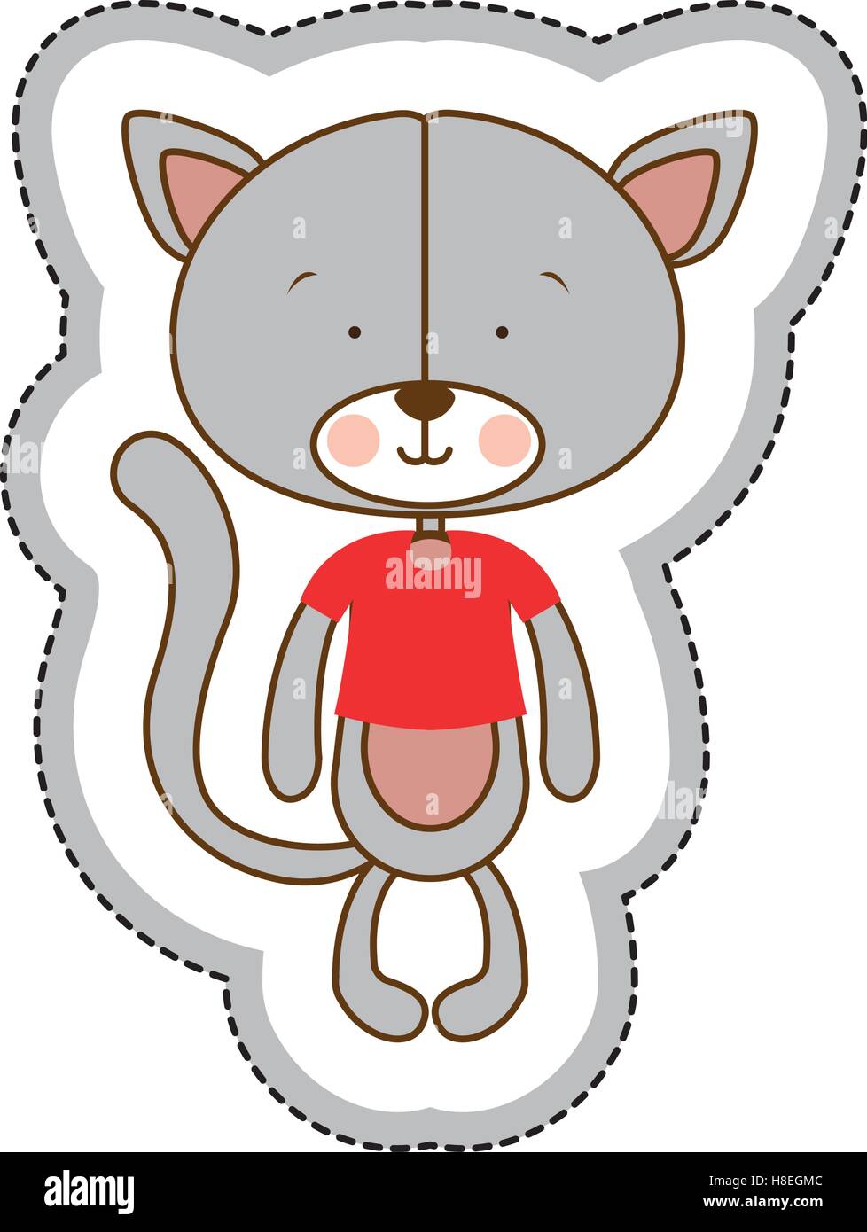 cat cartoon character icon image vector illustration design Stock ...
