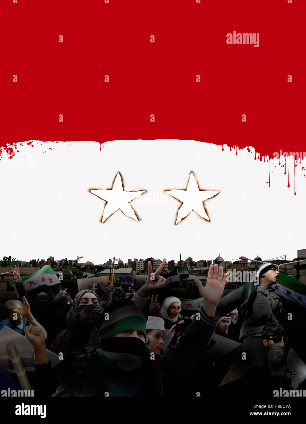 Large syrian flag hi-res stock photography and images - Alamy