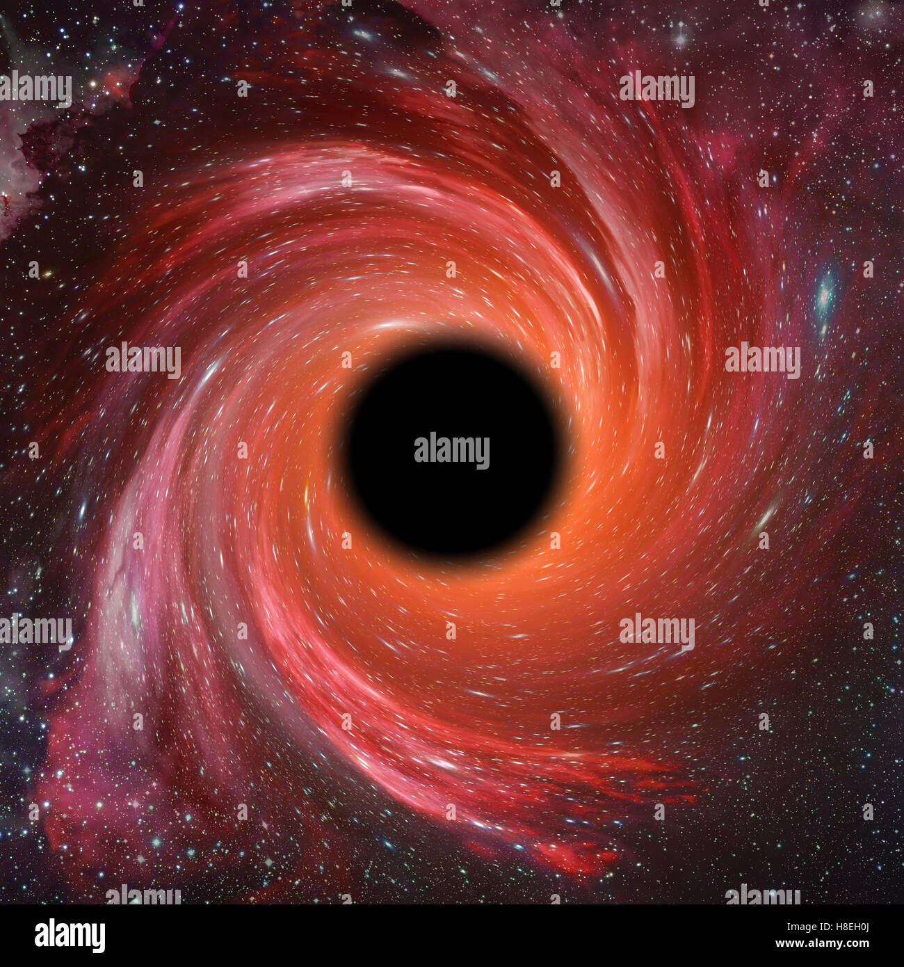 Black hole in space Stock Photo - Alamy