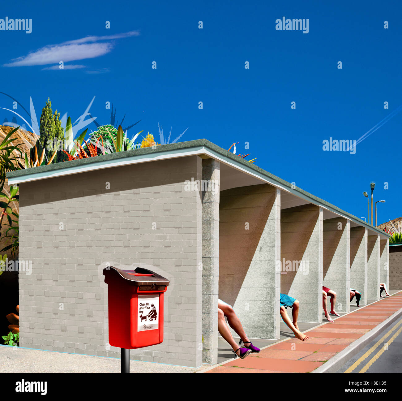 Man hiding from the sun hi-res stock photography and images - Alamy