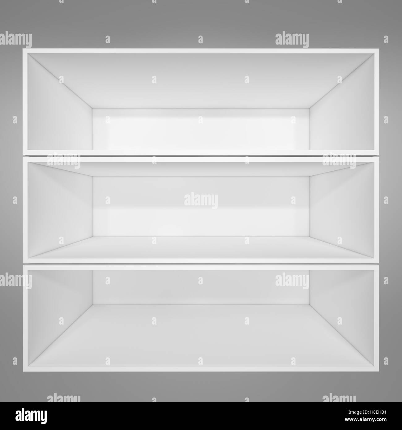 Empty white bookshelf Stock Photo - Alamy