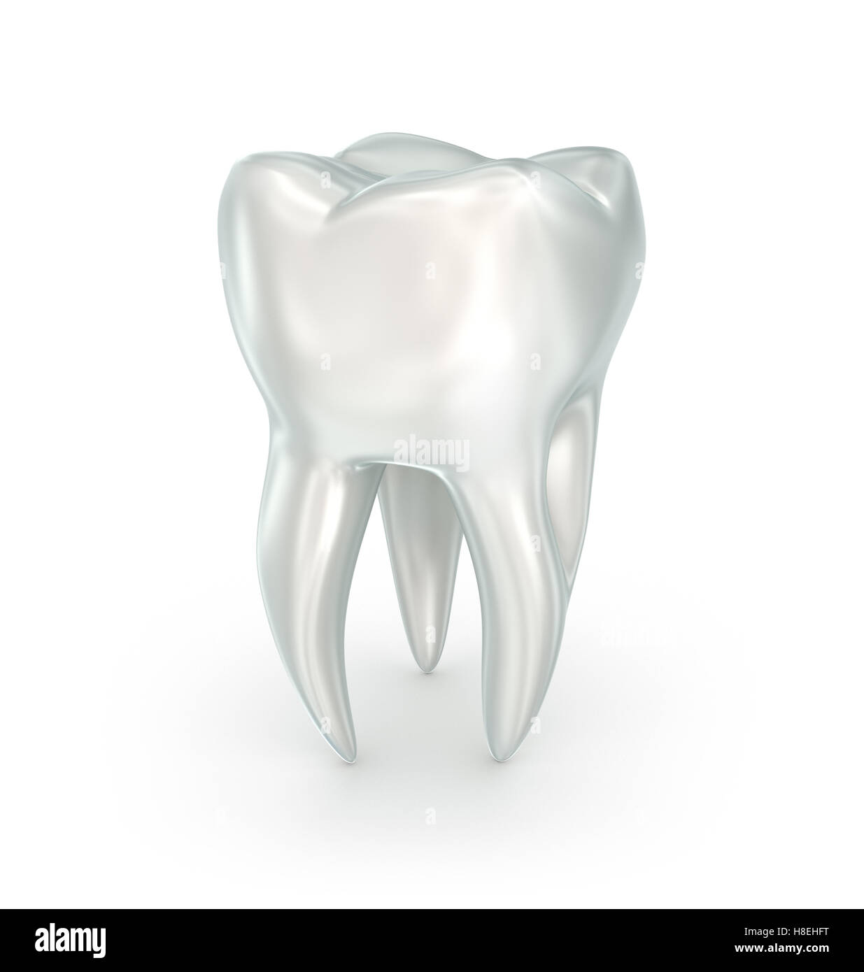 Tooth over white surface. 3d illustration Stock Photo - Alamy