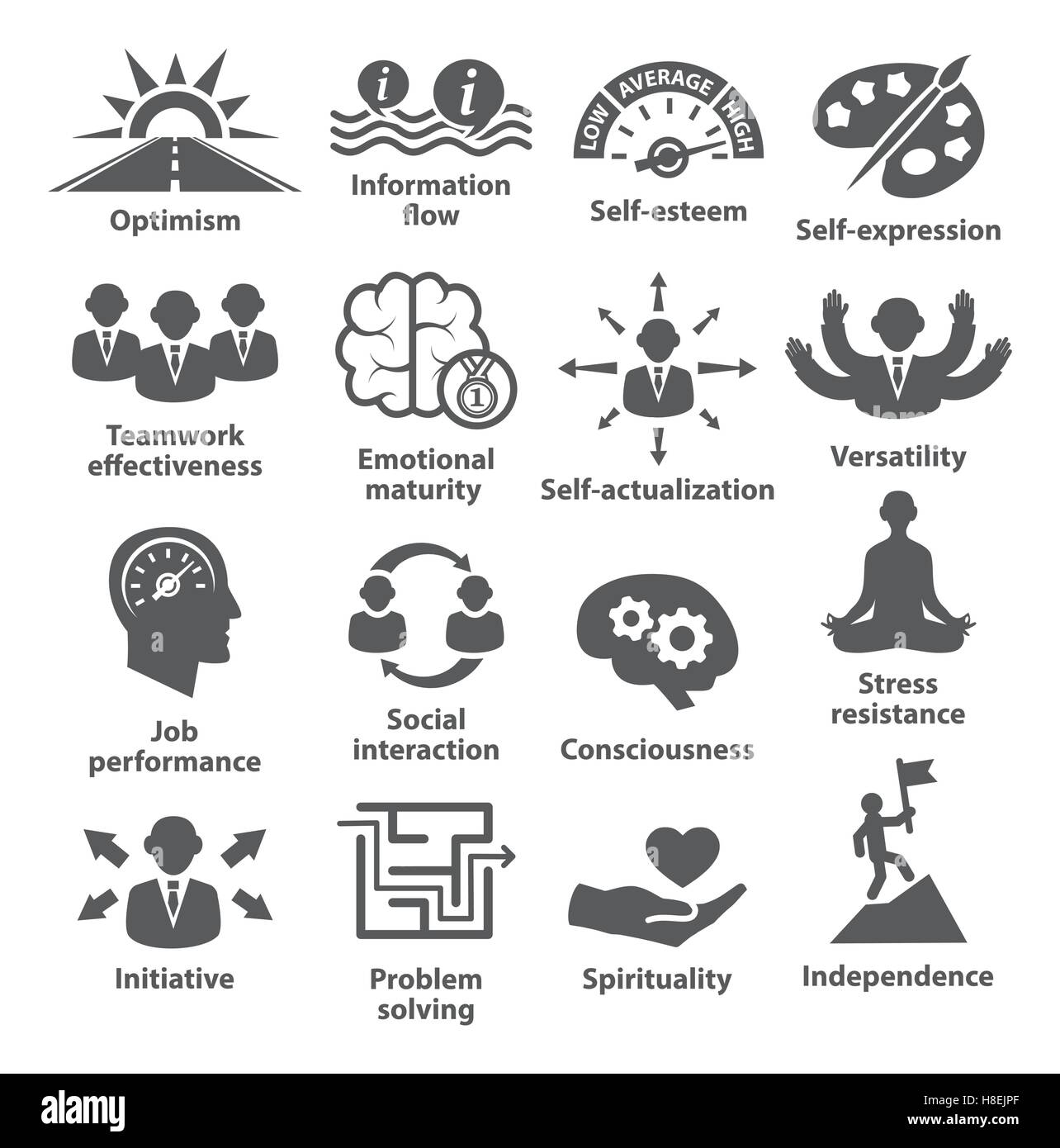 Self management icon vector vectors hi-res stock photography and images ...