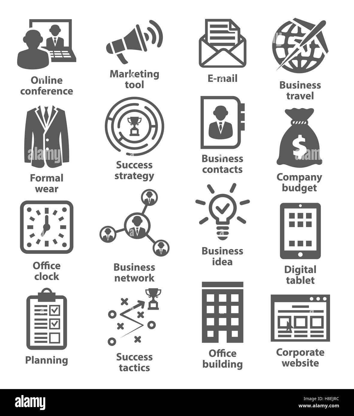 Management icon set 12 icons Stock Vector Images - Alamy