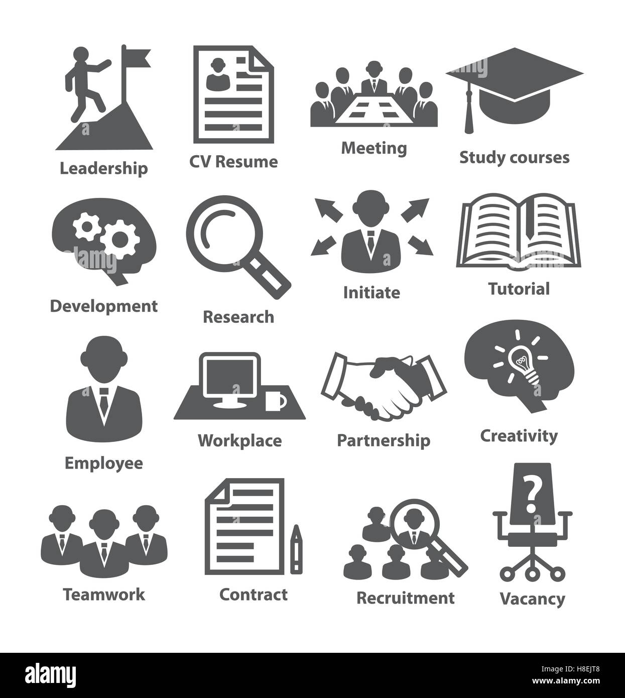 Business icons hi-res stock photography and images - Alamy