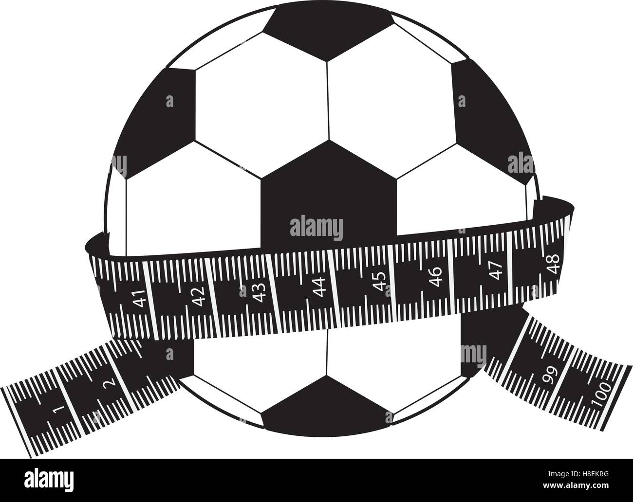 measuring tape and football ball icon image vector illustration design ...