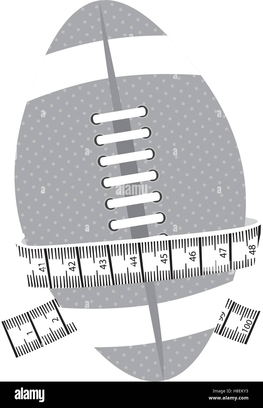 measuring tape and football ball icon image vector illustration design ...