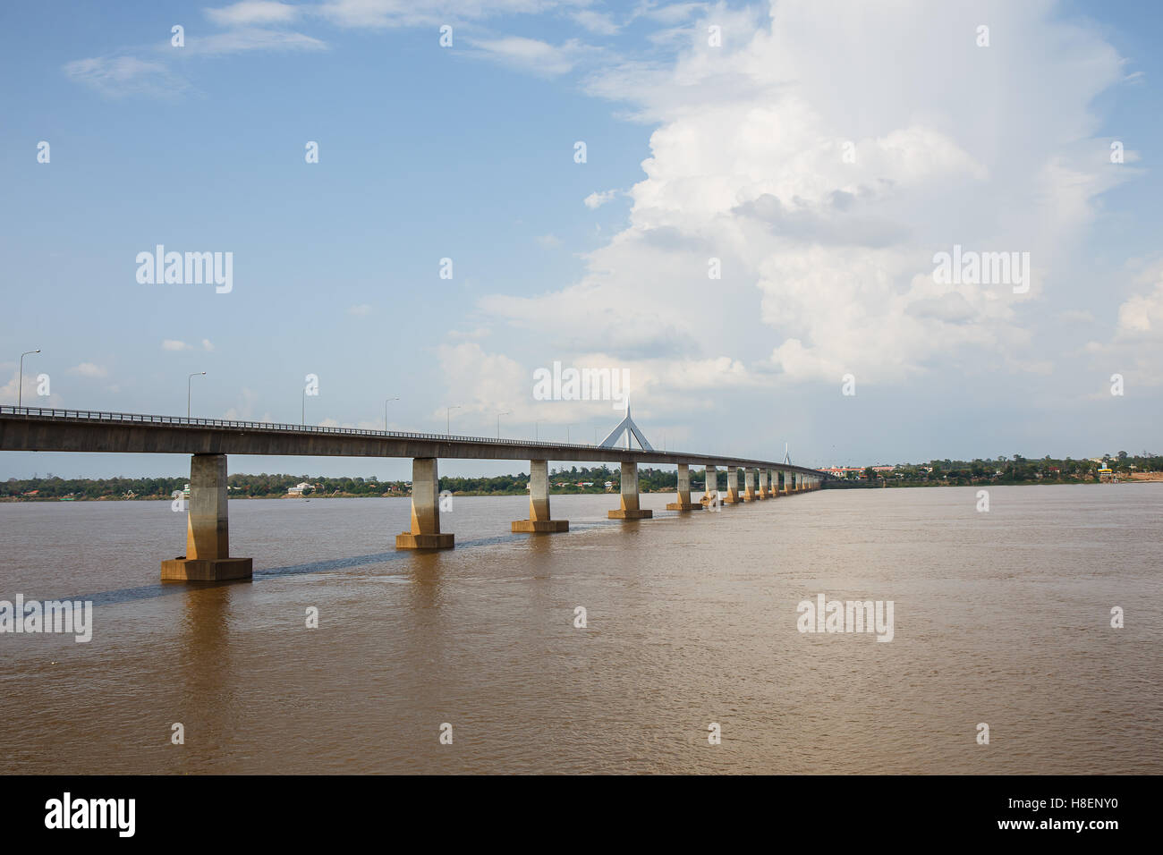 Bridge across the Mekong River in Mukdahan,Thailand Stock Photo - Alamy