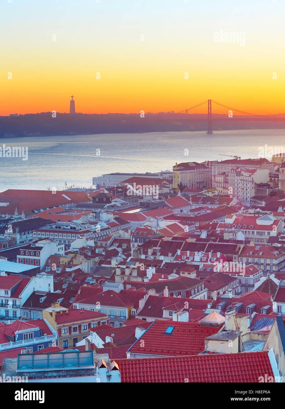 Lisbon view sunset hi-res stock photography and images - Alamy