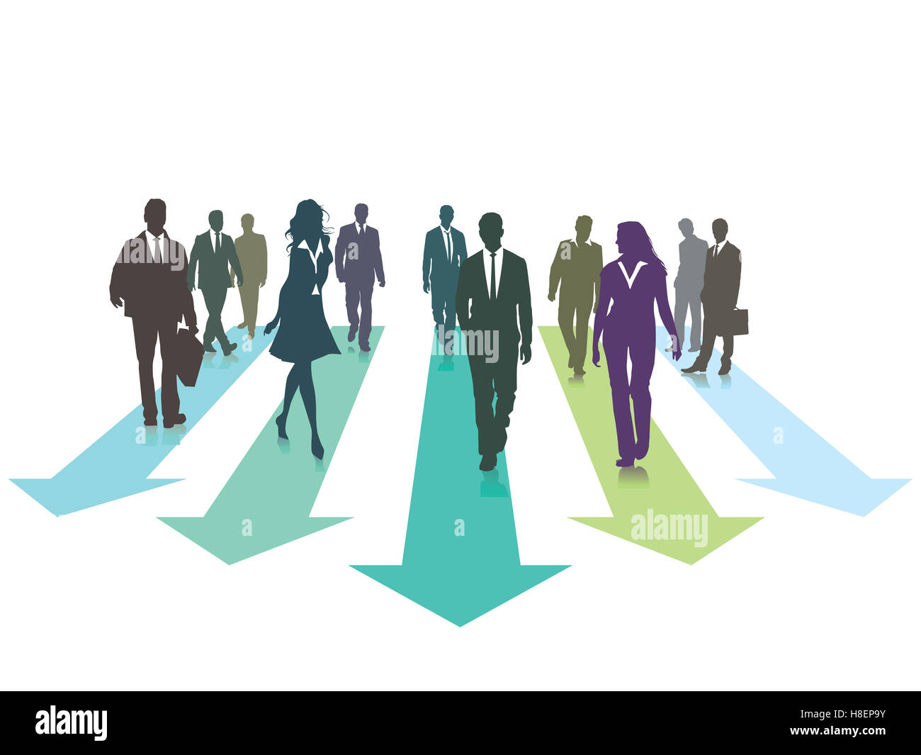 Teamwork direction Cut Out Stock Images & Pictures - Alamy