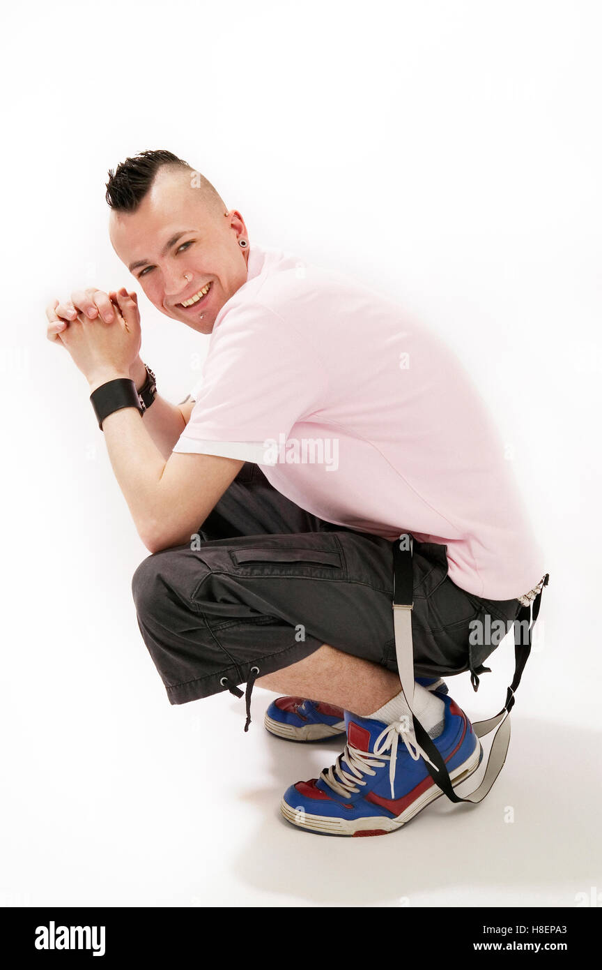 Portrait of man with Mohawk Stock Photo - Alamy