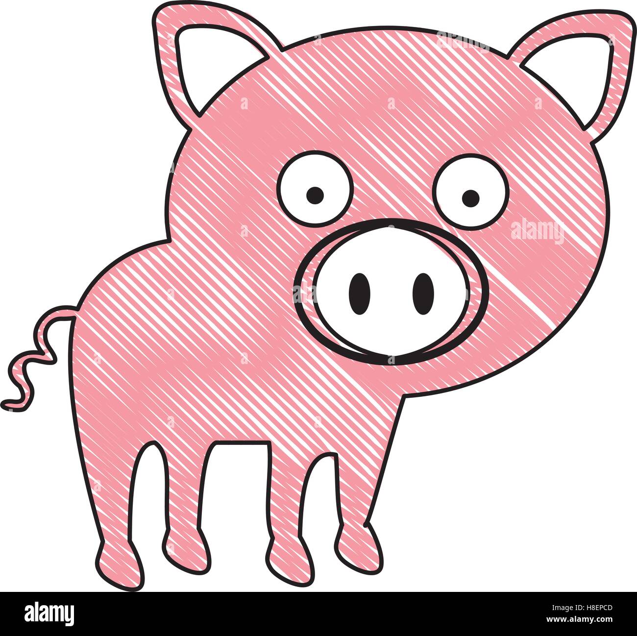 pig animal cartoon icon image vector illustration design Stock Vector ...