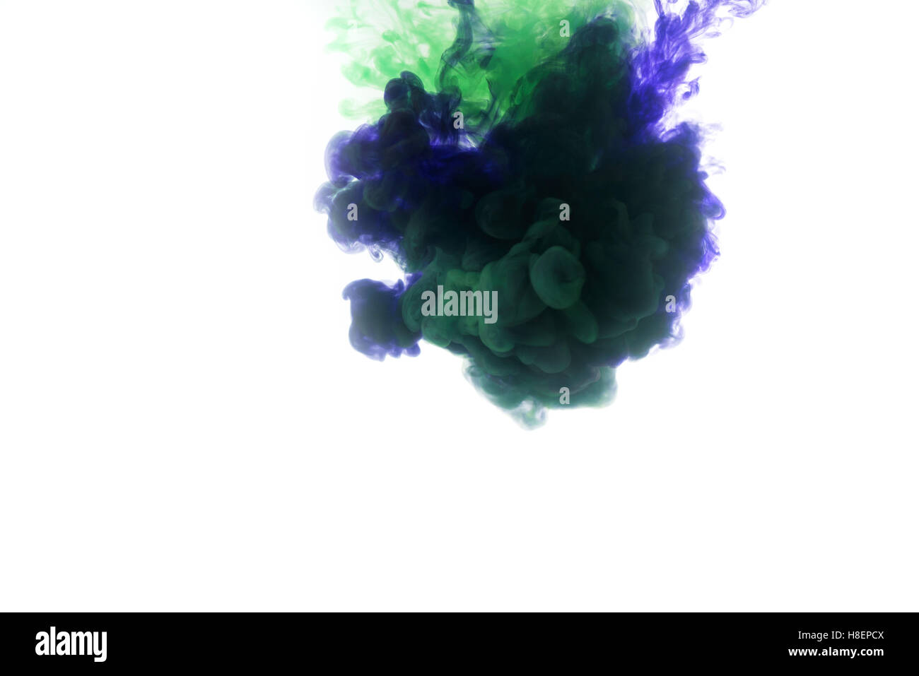 blue watercolor paint in water Stock Photo - Alamy