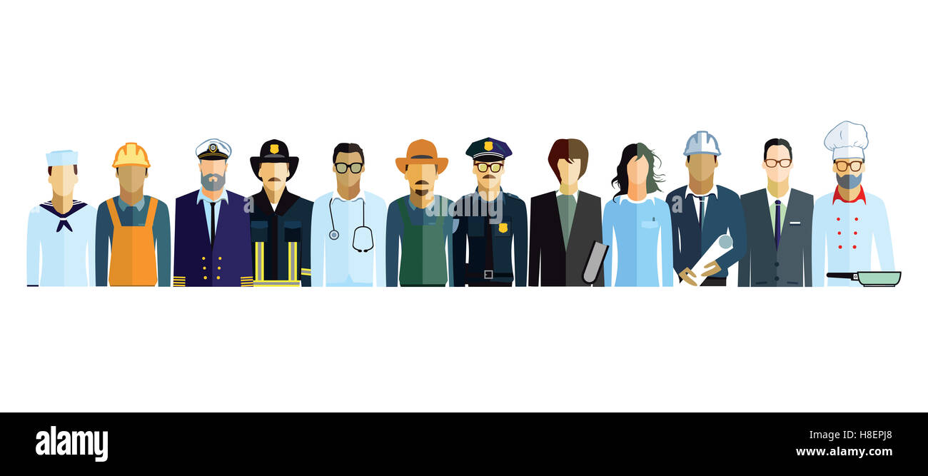 Professions, employee, worker, professional Stock Photo - Alamy