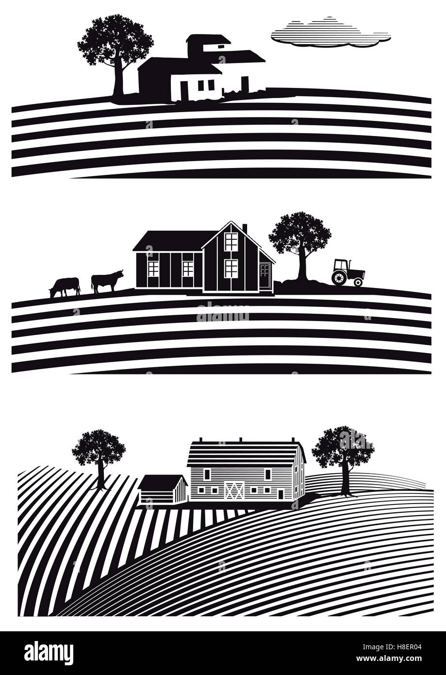 Farm and fields, Agriculture Stock Photo - Alamy