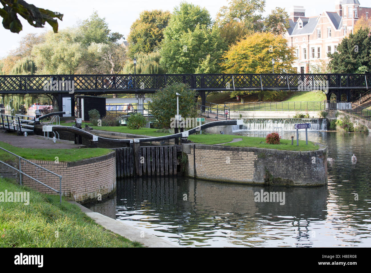 Jesus Green Lock on the River Cam at Cambridge Stock Photo - Alamy