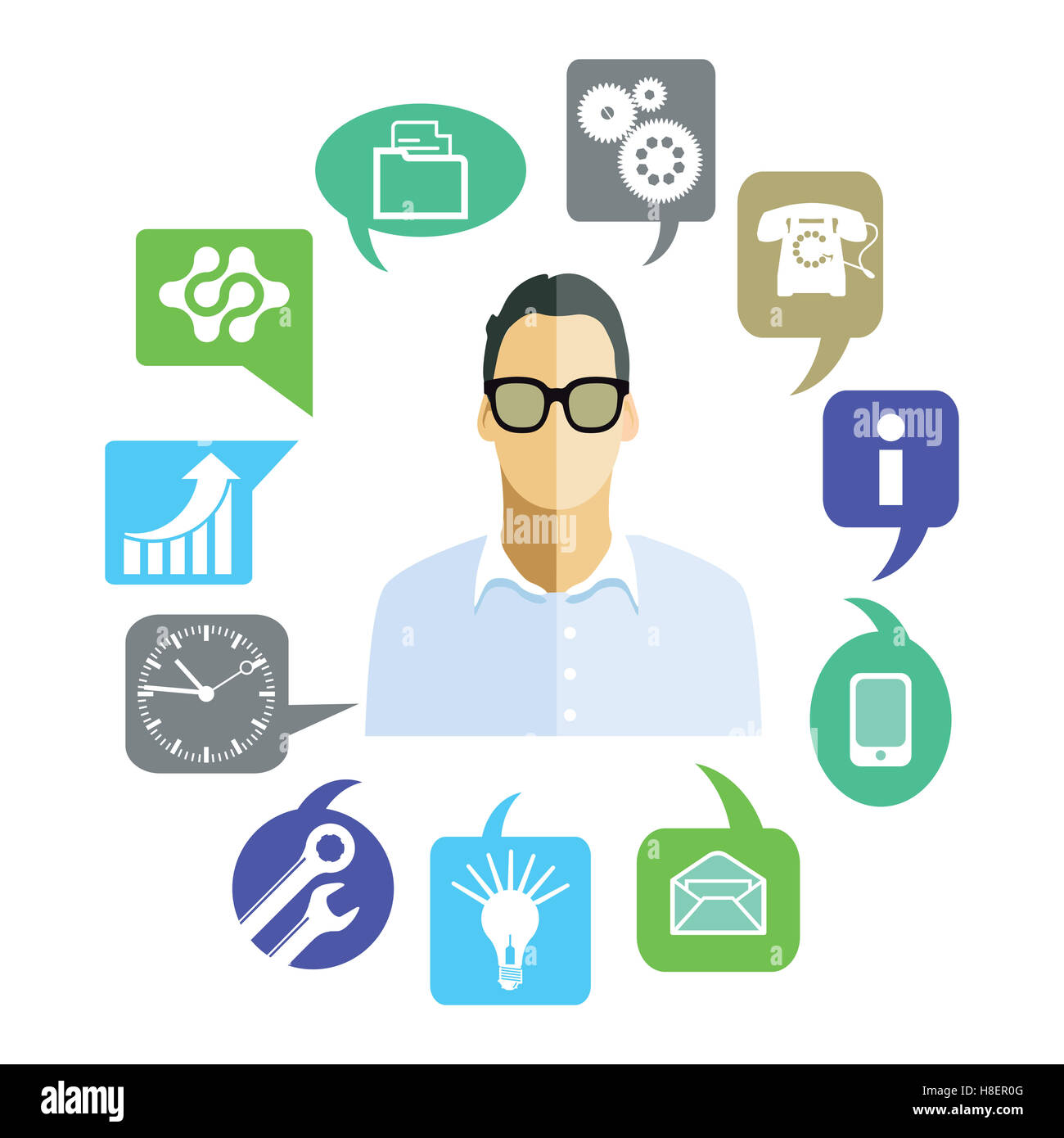 Tasks businessman Cut Out Stock Images & Pictures - Alamy