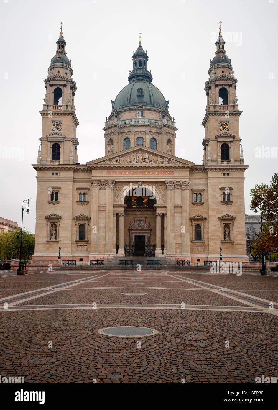 The St. Stephen's Basilica in Budapest, at Szent Istvan Square (Szent ...