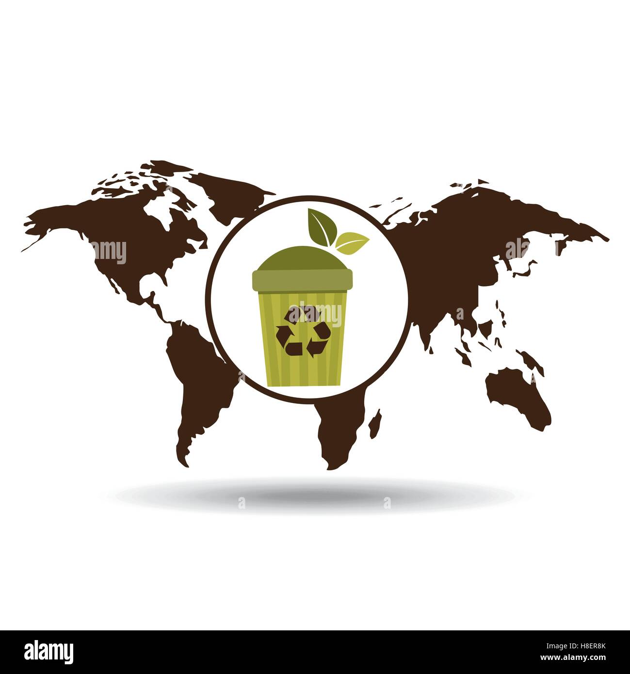 world recycling trash can design graphic vector illustration eps 10 ...