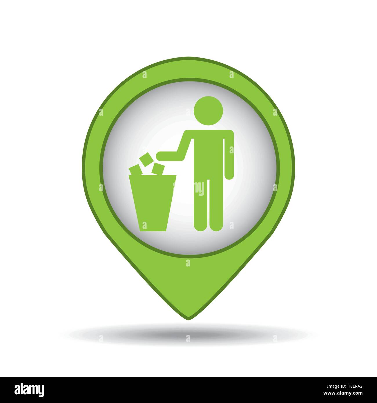 pin garbage trash can recycle icon vector illustration eps 10 Stock ...