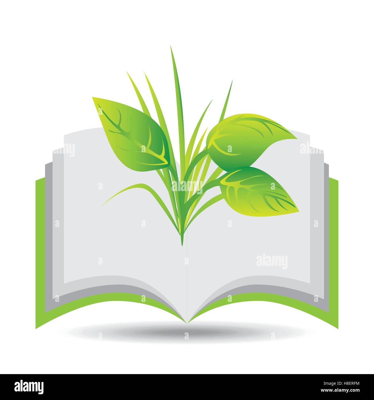 eco book environment nature flora graphic vector illustration eps 10 ...