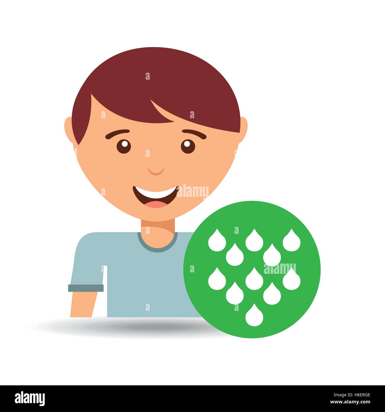 Boy falling water Stock Vector Images - Alamy