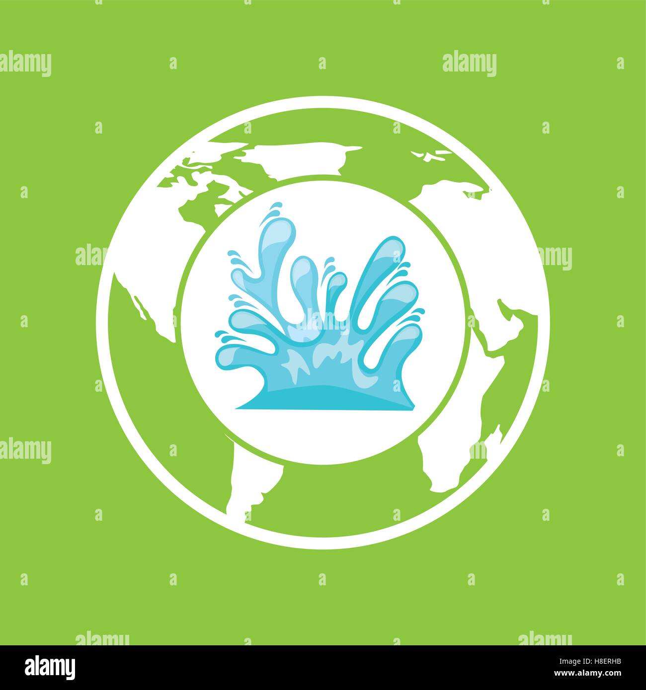 environment care globe water icon graphic vector illustration eps 10 ...