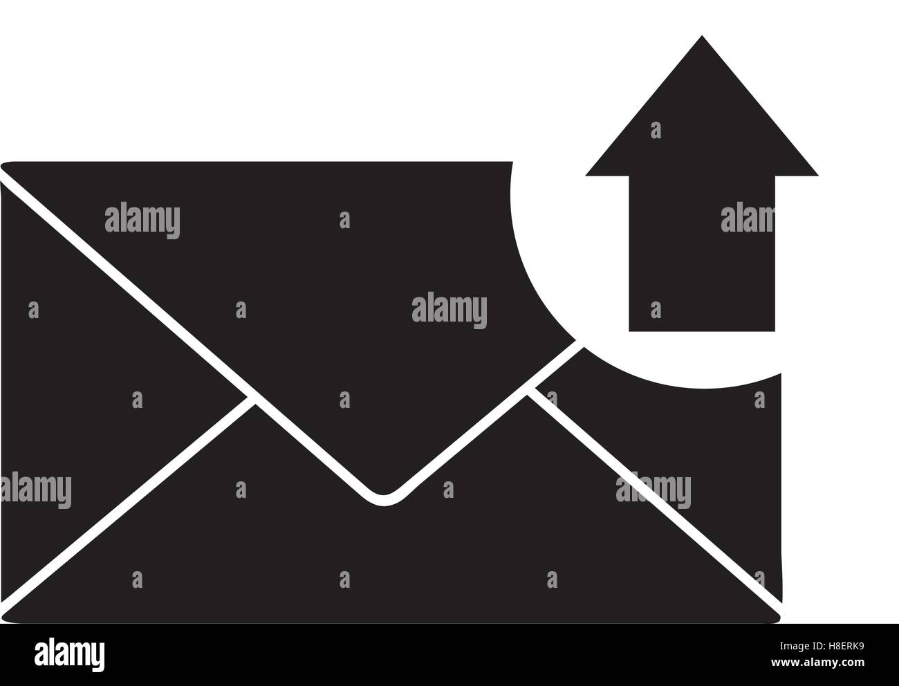 message envelope and arrow icon image vector illustration design Stock ...
