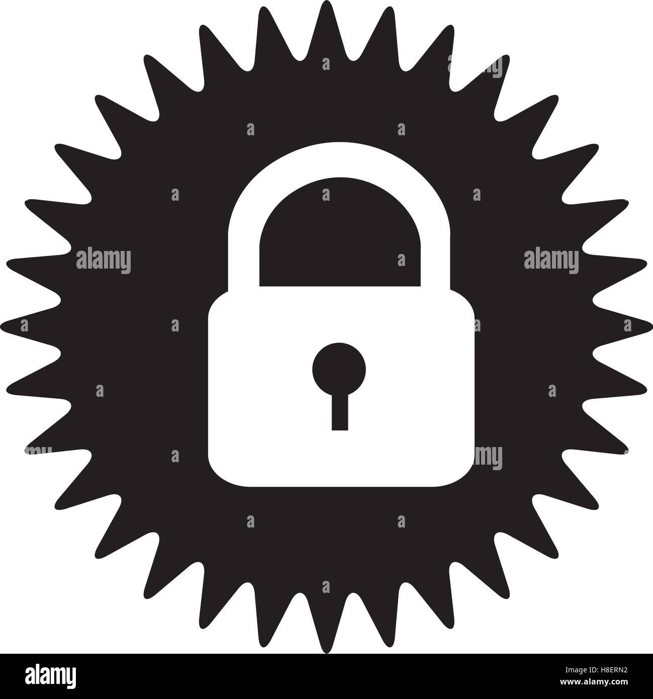 safety lock label or emblem icon image vector illustration design Stock ...