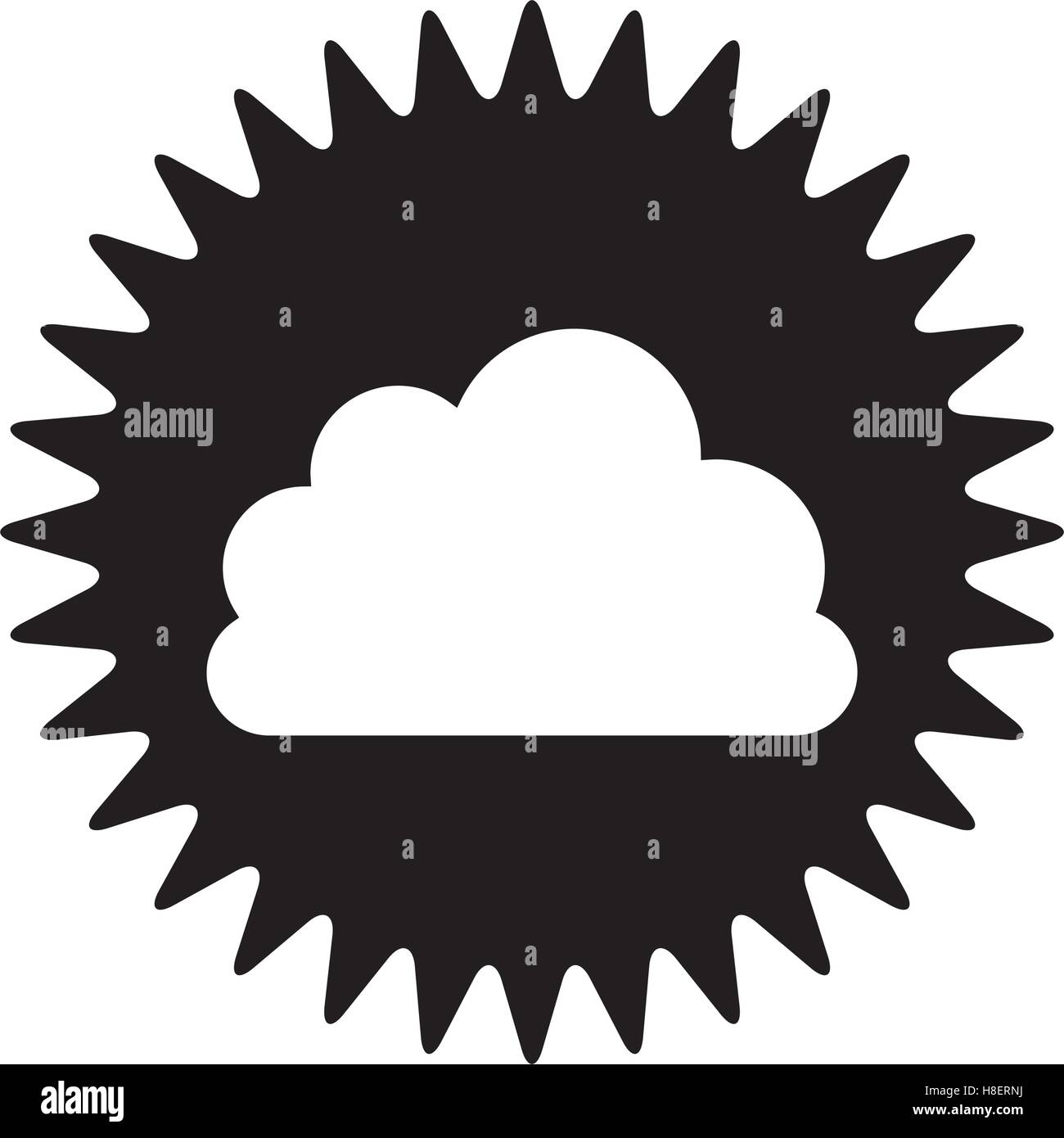 cloud label or emblem icon image vector illustration design Stock ...