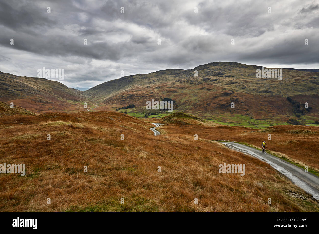 Hardknott pass bike hi-res stock photography and images - Alamy