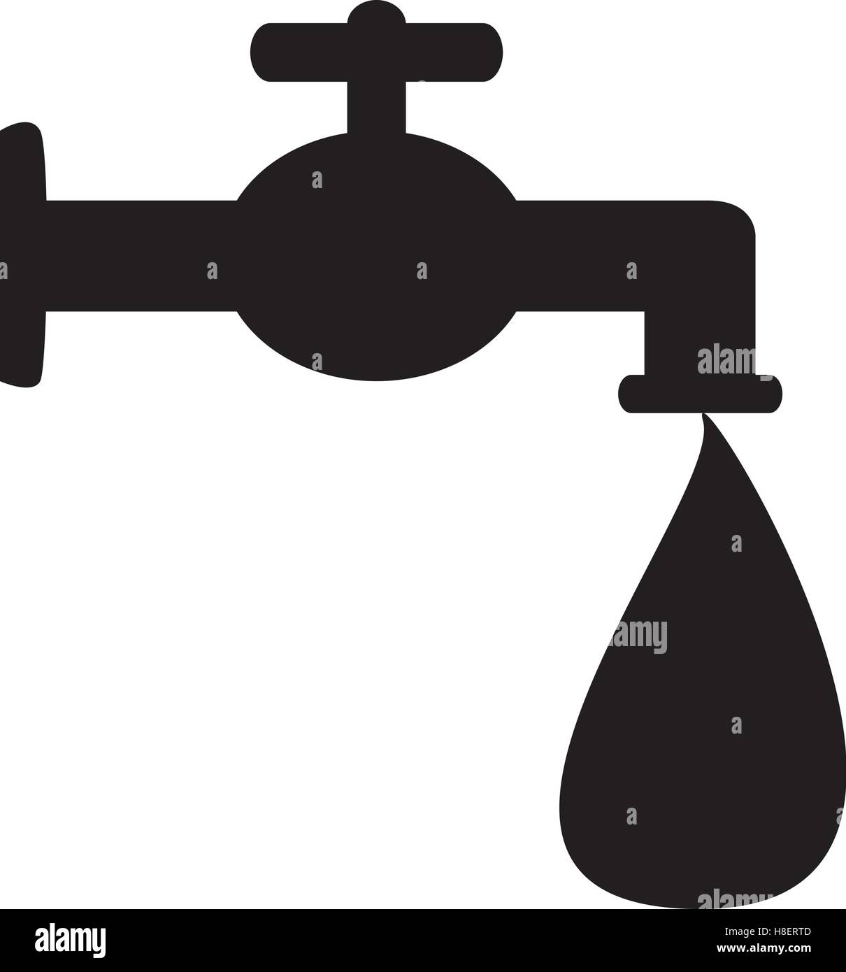 Faucet falling water drop Stock Vector Image & Art - Alamy