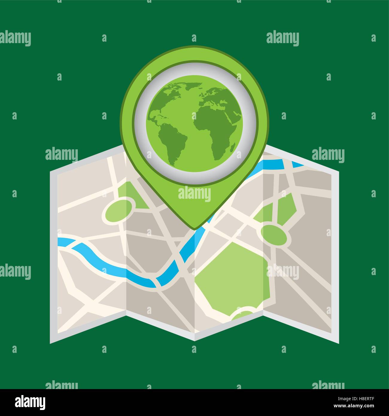 globe earth pin map ecology vector illustration eps 10 Stock Vector ...