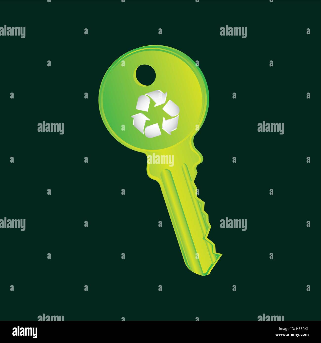 recycle symbol eco key design vector illustation eps 10 Stock Vector ...