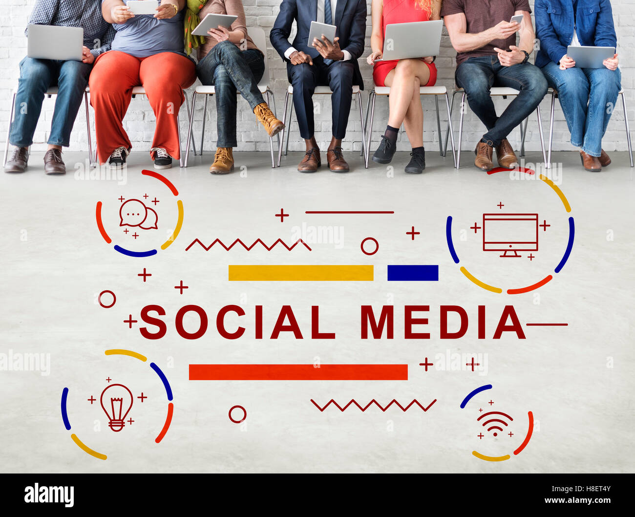 Social Media Connection Communication Graphic Concept Stock Photo - Alamy