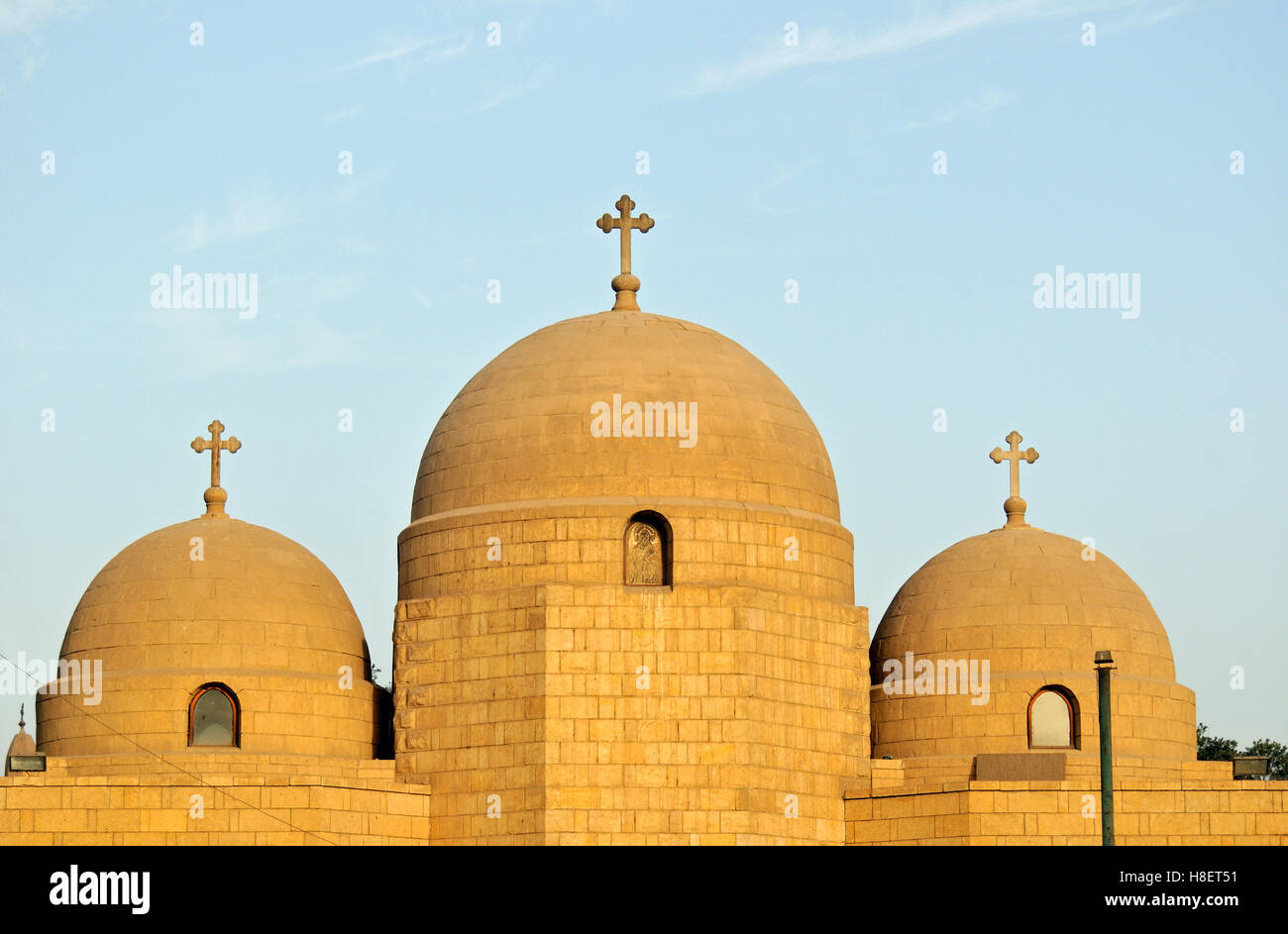 Domes of Church of Saint George, Upper Church, in Old Coptic Cairo ...