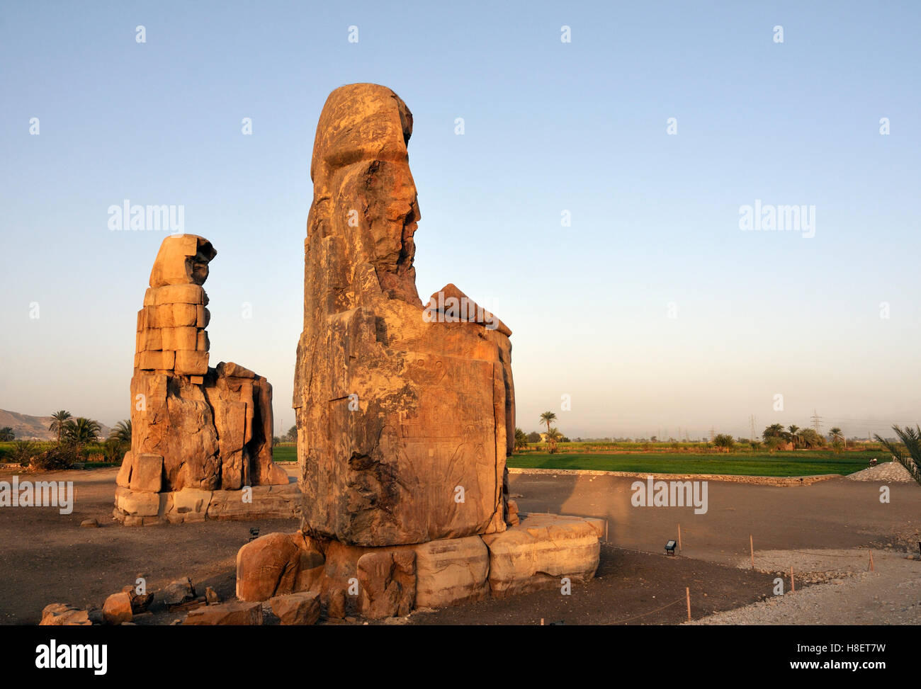 Colossi of Memnon, Luxor West Bank, Egypt, North Africa Stock Photo - Alamy