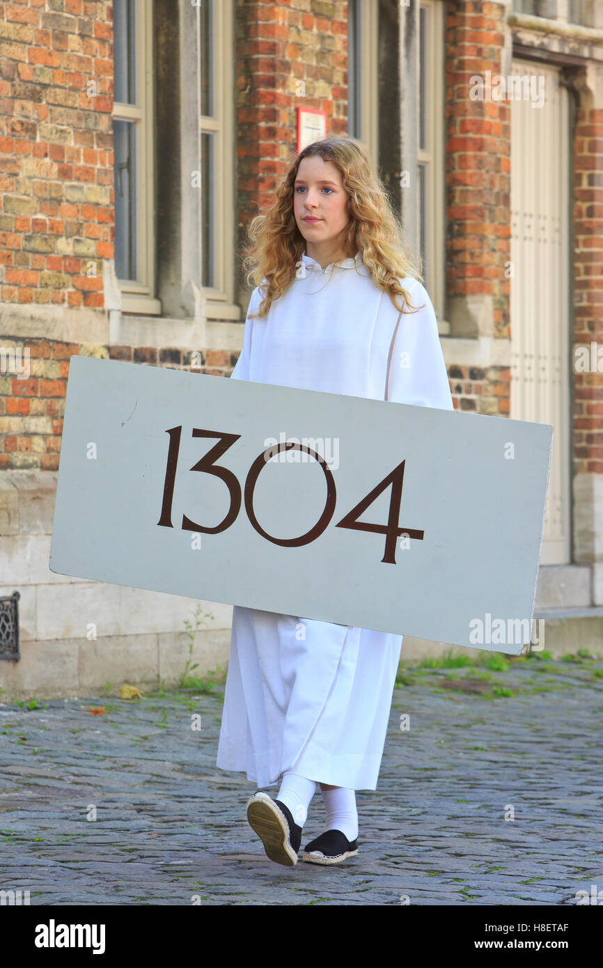 The Bruges' Promise Procession (a medieval Catholic parade held every ...