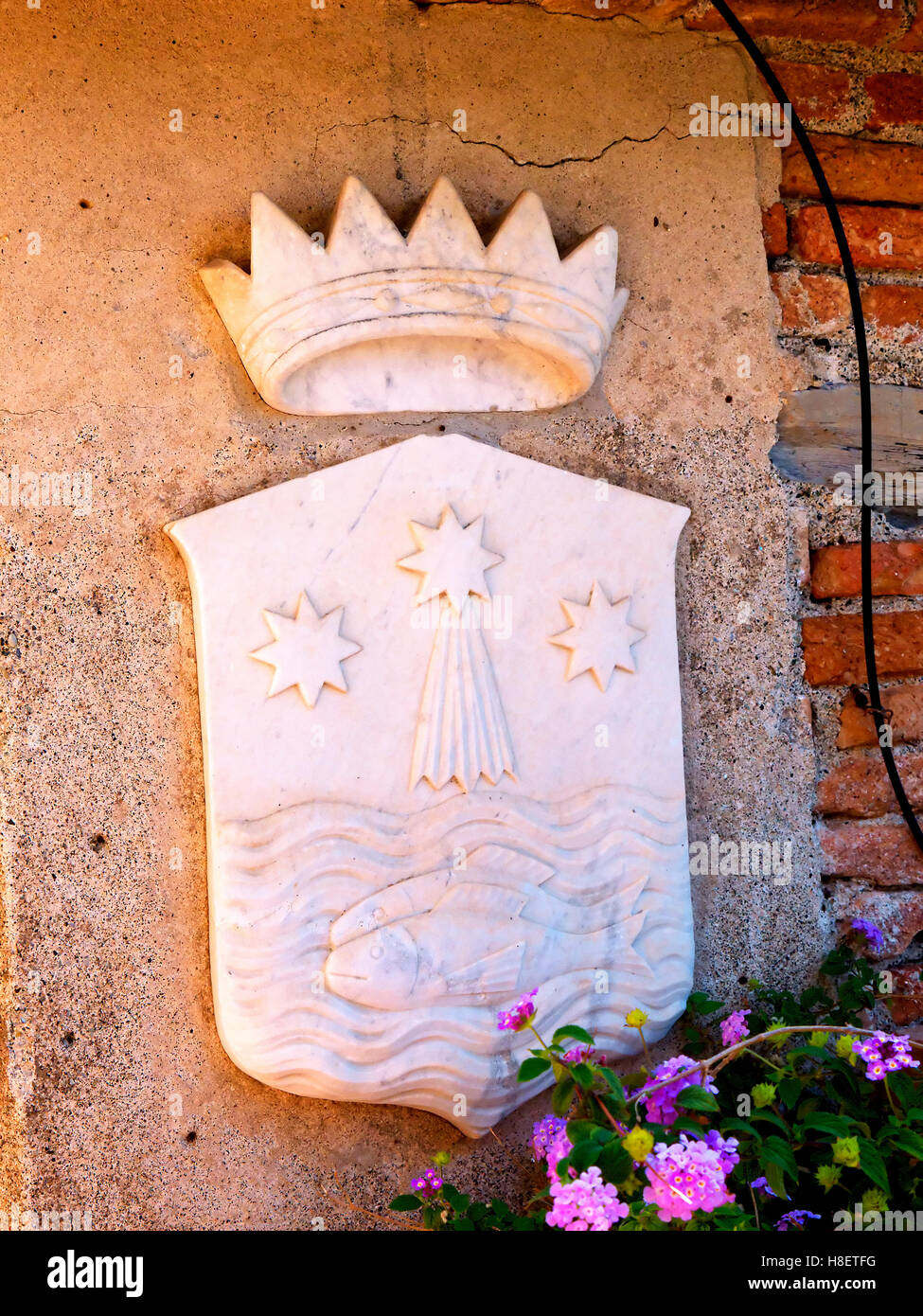 The symbol of the town at Portofino on the Italian Riviera in Liguria ...